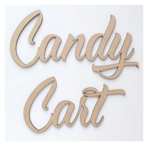 Candy Cart Word Wall Party Sweets Art DIY Raw MDF Timber Wood – The ...