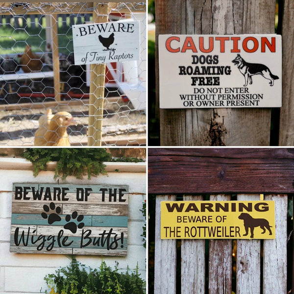 Warning and Beware Outdoor Property Signage Signs – The Renmy Store ...