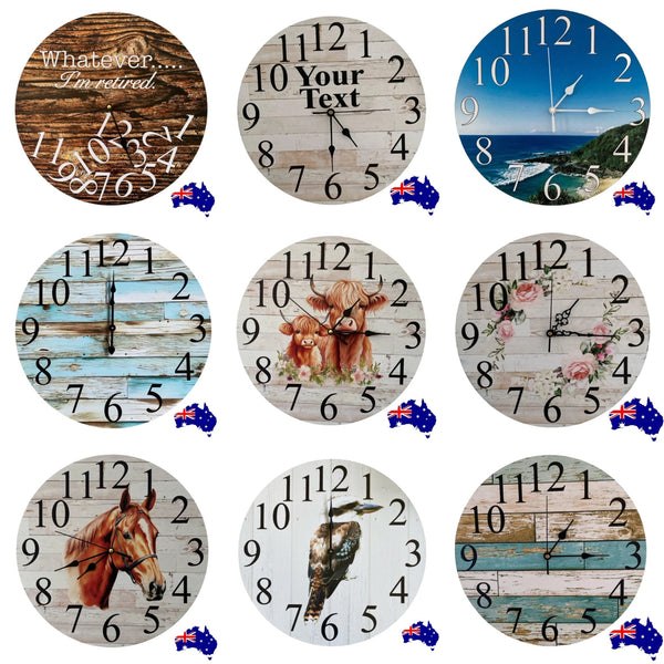 Clock Wall Clocks 30cm 60cm Aussie Made Free Delivery – tagged "Clock ...