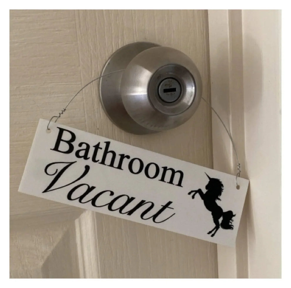 Vacant & Occupied Unicorn Toilet Bathroom Door Sign – The Renmy Store ...