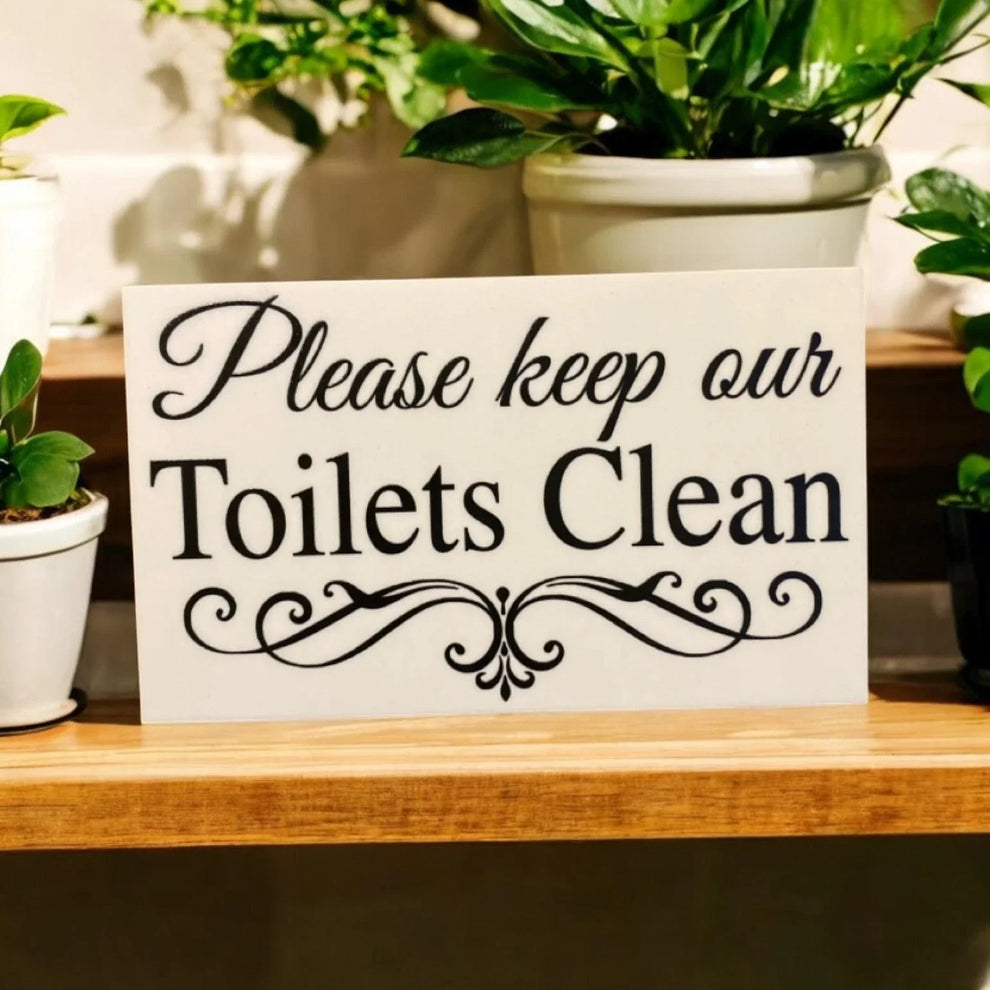 Please Keep Our Toilets Clean Restroom Wall Sign – The Renmy Store ...