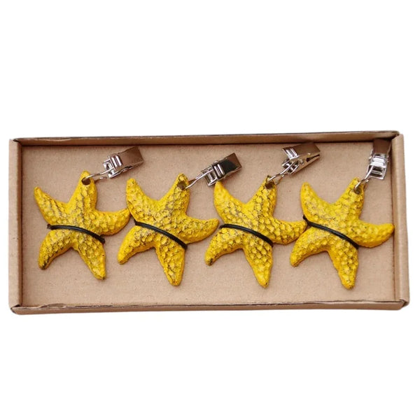 Tablecloth Weight Set Of 4 Heavy Cast Iron Coastal Starfish – The Renmy ...