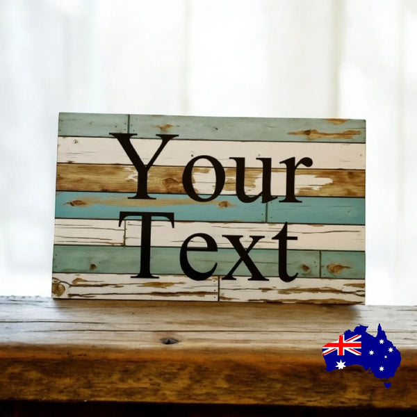 Custom Personalised Blue White Timber Wood Large Signage Sign – The ...