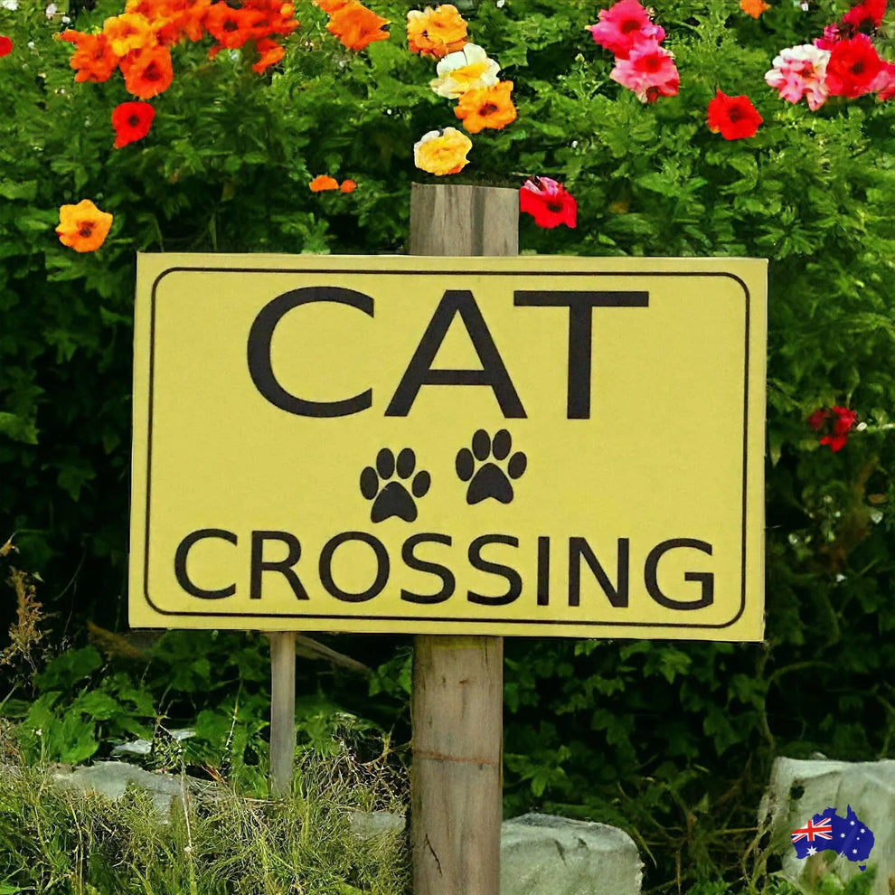 Cat Crossing Sign | The Renmy Store Homewares & Gifts
