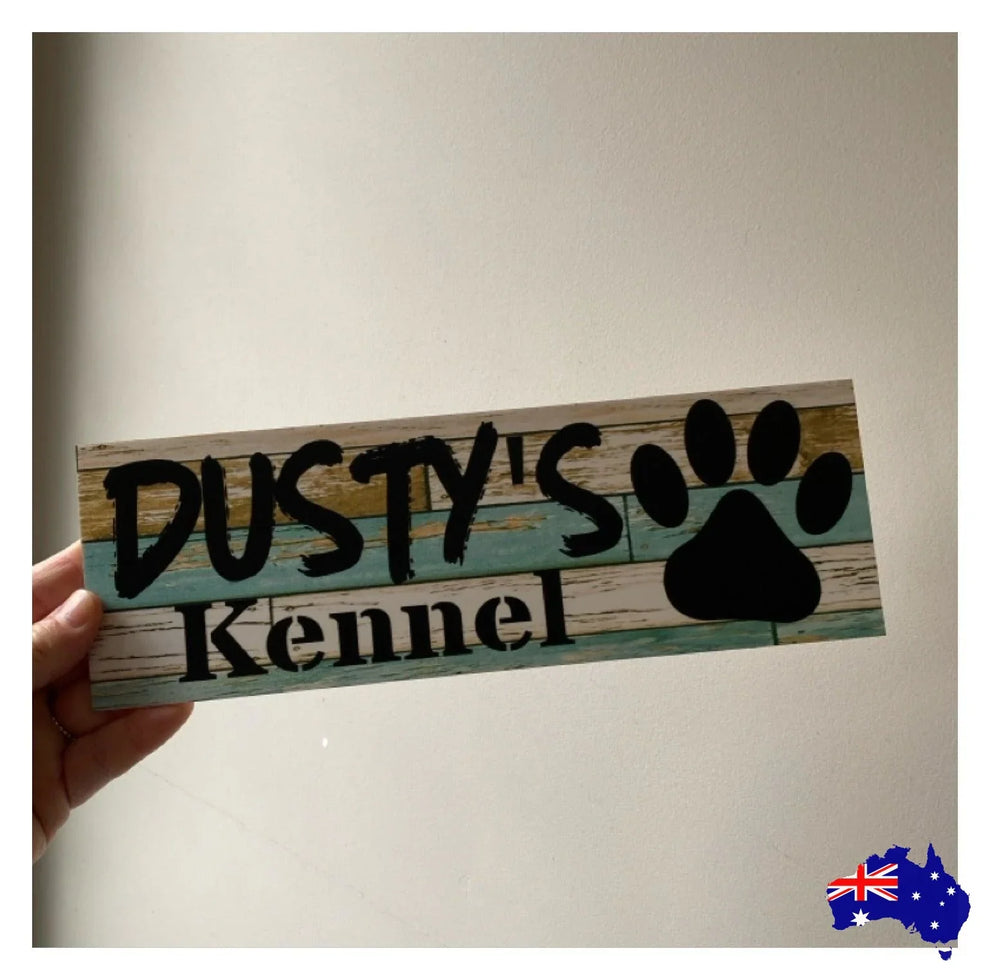 Dog Kennel Personalised Your Dogs Name Blue Sign | The Renmy Store ...