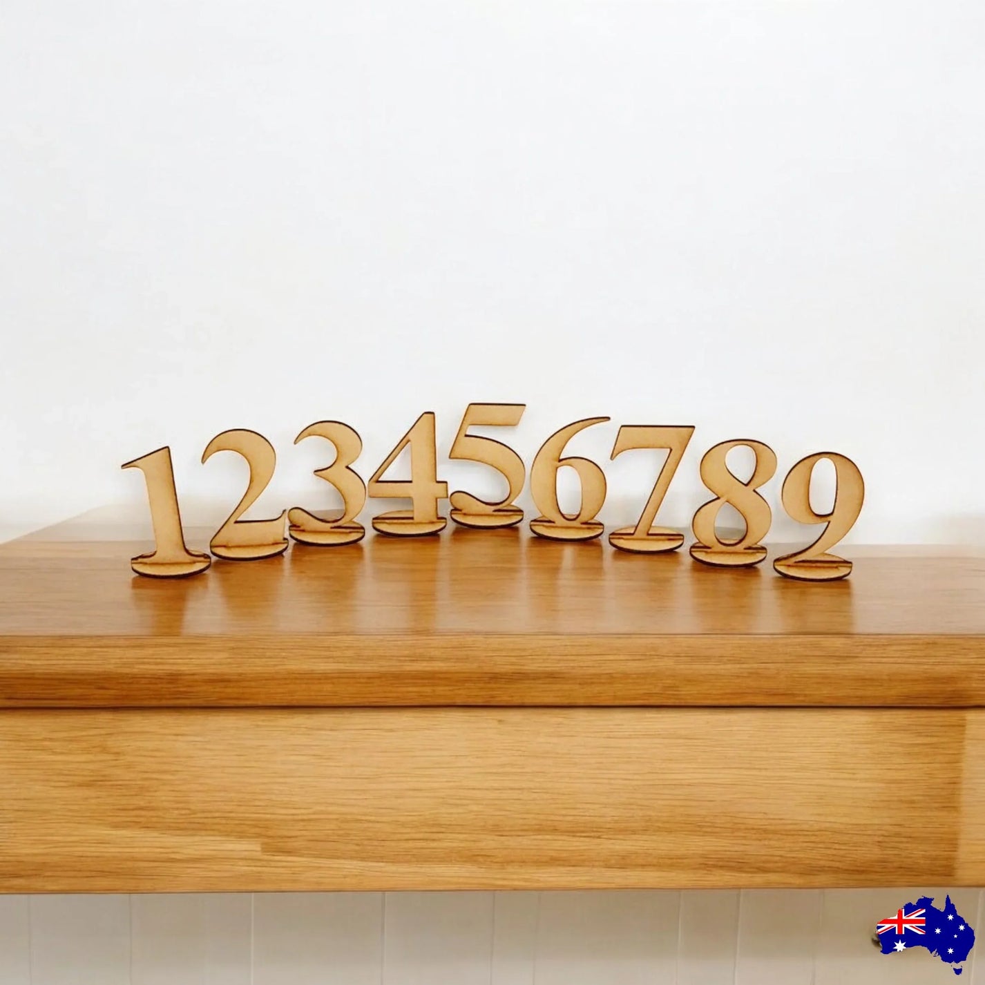Table Number Wooden Free Standing MDF DIY Raw Event Wedding Party Deco ...