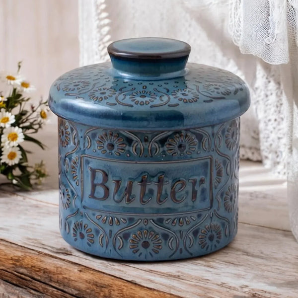 Butter Crock Storage Vintage Blue – The Renmy Store Homewares & Gifts