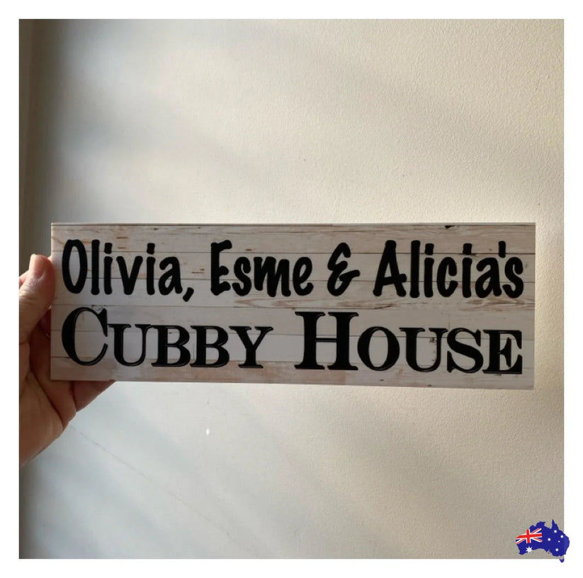 Cubby House Custom Personalised Kids Name Sign | The Renmy Store ...