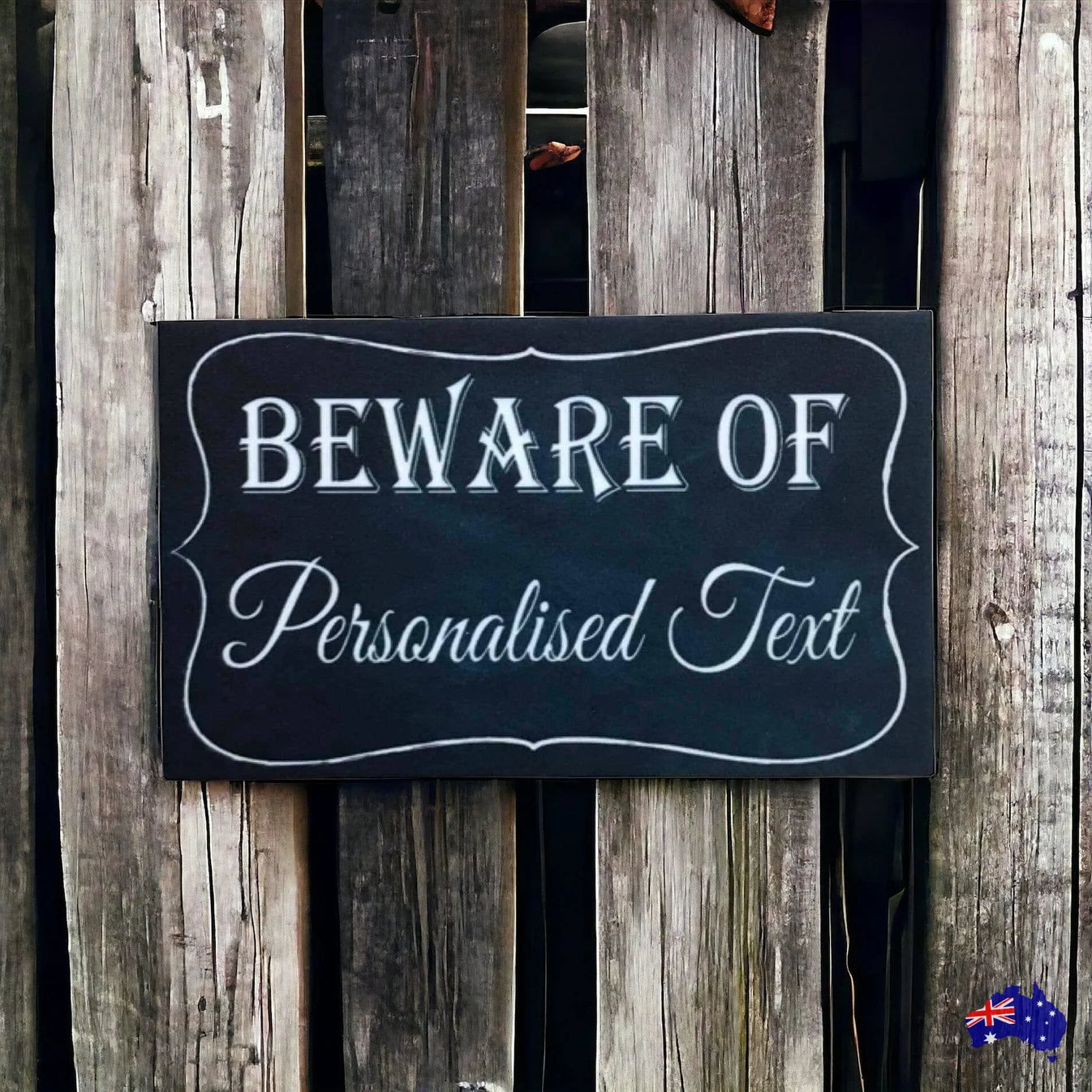 Beware Of Personalised Custom Vintage Sign – The Renmy Store Homewares ...