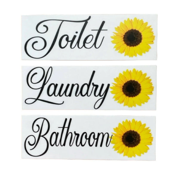 Sunflower Door Room Sign Toilet Laundry Bathroom – The Renmy Store ...
