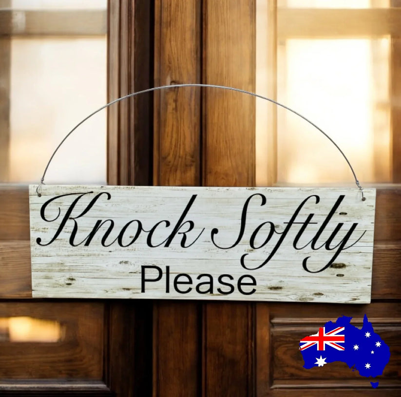 Knock Softly Door Work From Home Business Sign – The Renmy Store ...