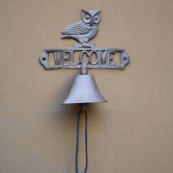 Doorbell Bell Welcome Owl Cast Iron – The Renmy Store Homewares & Gifts
