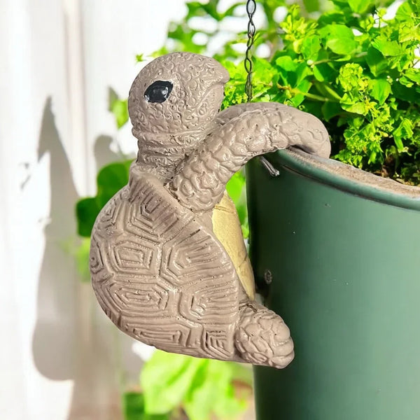 Turtle Tortoise Lee Pot Planter Hanger Sitter Garden Ornament – The ...