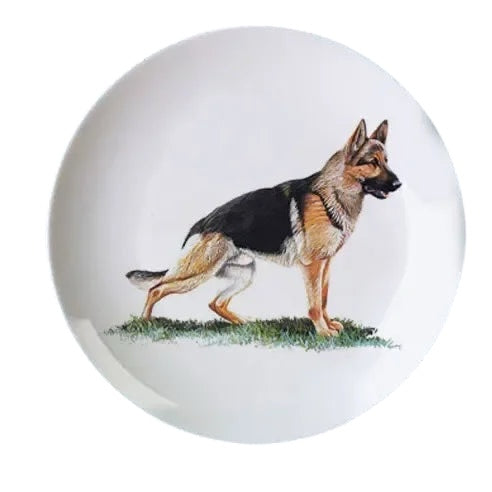 Plate 20cm German Shepherd Dog – The Renmy Store Homewares & Gifts