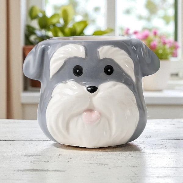 Terrier Dog Ceramic Planter Pot | Succulent Cactus Pot Indoor Outdoor ...