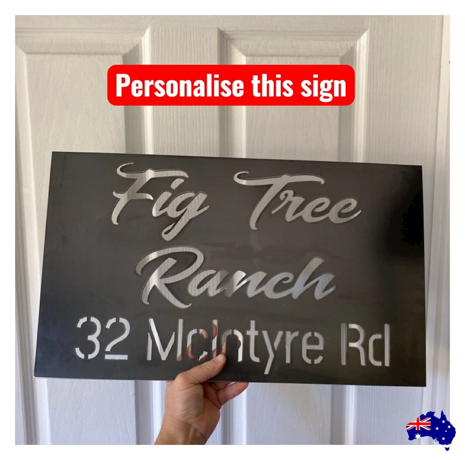 Custom Property Address Script Sign | Rusty Metal | Aussie Made – The ...