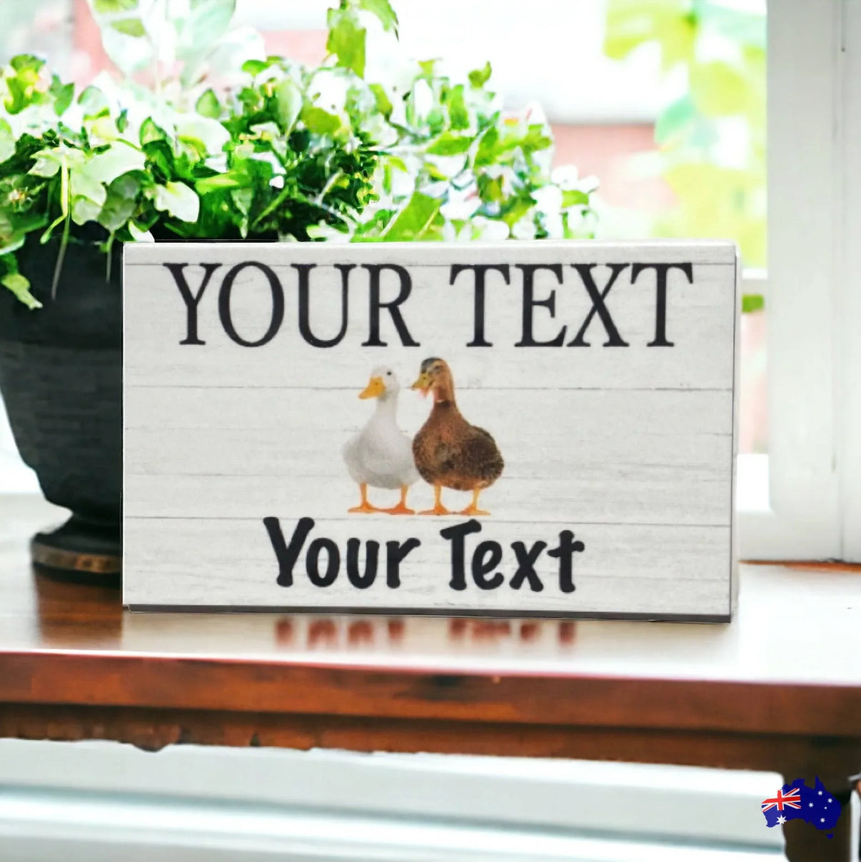 Duck Sign Custom Personalised | Timber Wood Look - Australia – The ...