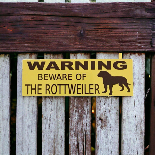 Warning Beware Of The Rottweiler Dog Sign – The Renmy Store Homewares ...