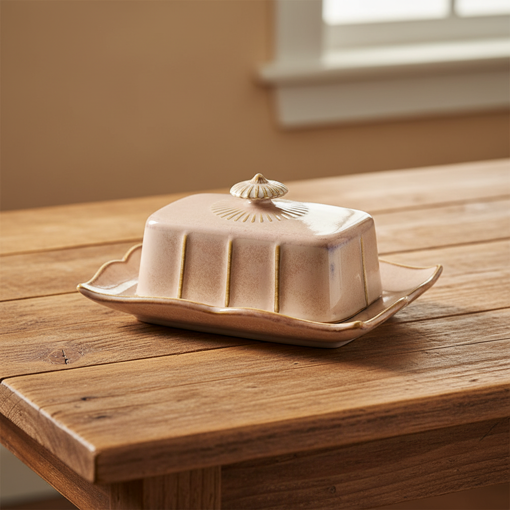 Butter Dish Antique Vintage Khaki Ceramic | 19.3cm Storage – The Renmy ...