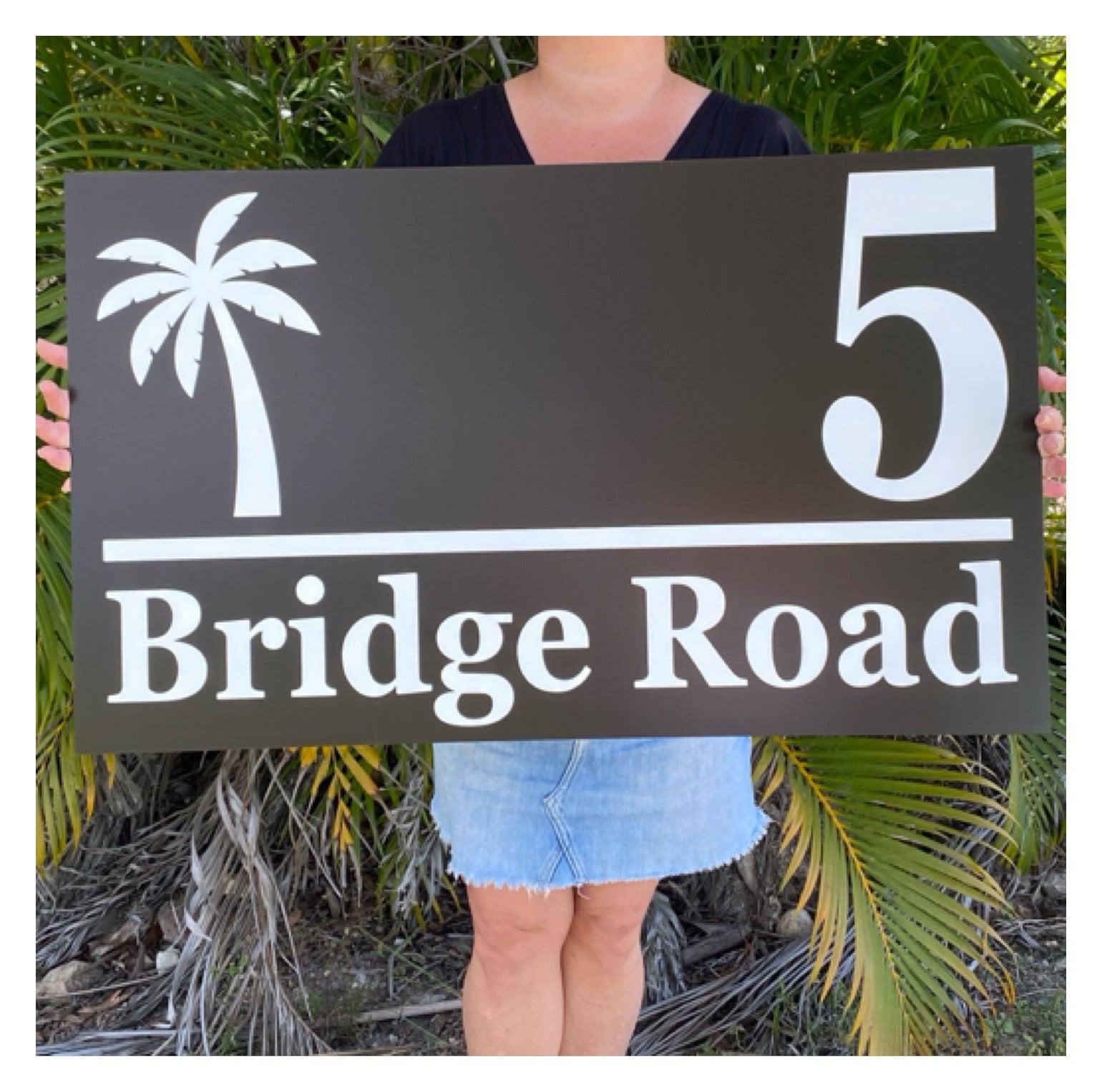 Personalised Street Number Address Palm Sign – The Renmy Store ...