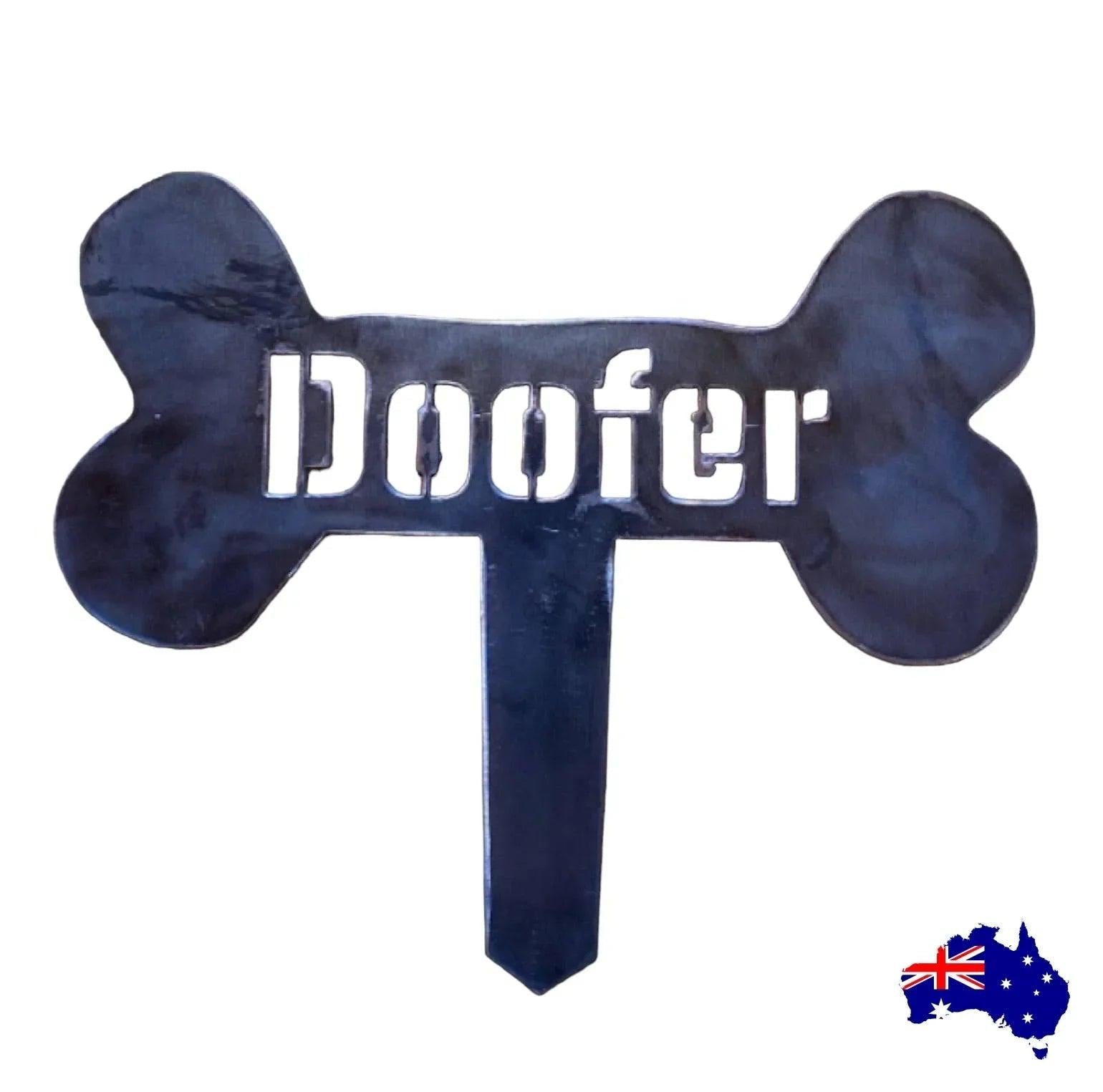 Pet Memorial Bone Stake Sign - Rusty Metal Steel - Australian Made ...