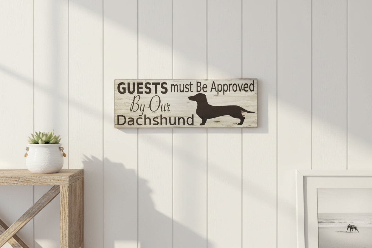 Dachshund Sign - Guests Must Be Approved - Australian Made – The Renmy ...