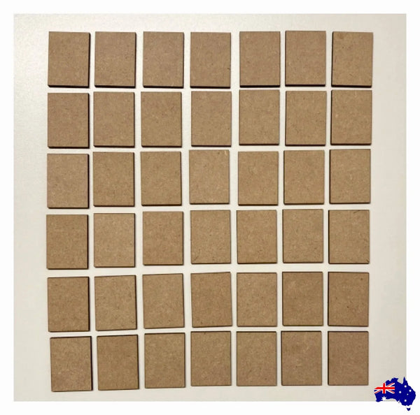 MDF Rectangle 4cm x 3cm Wooden MDF Acrylic Metal Steel Laser Cut Shape ...