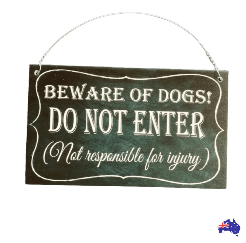 Beware Of Sign - Personalised Vintage - Australian Made – The Renmy ...
