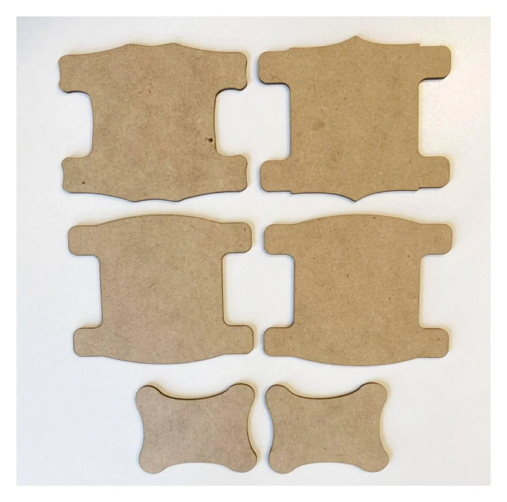 Ribbon Storage Spool Card Raw MDF Wooden DIY Craft | The Renmy Store ...
