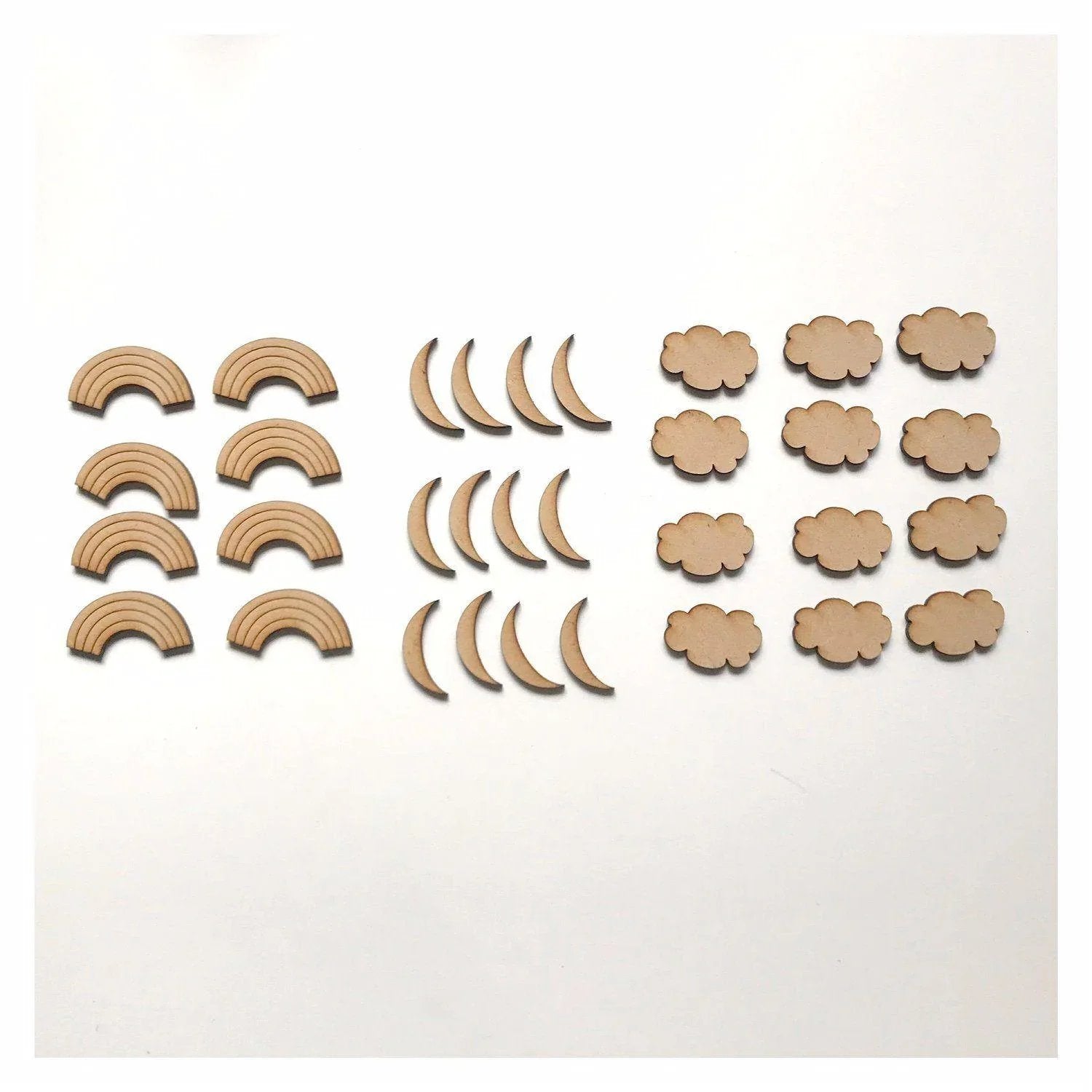 Rainbow Cloud Moon Rain Rainbows DIY Raw Wooden MDF DIY Craft | The ...