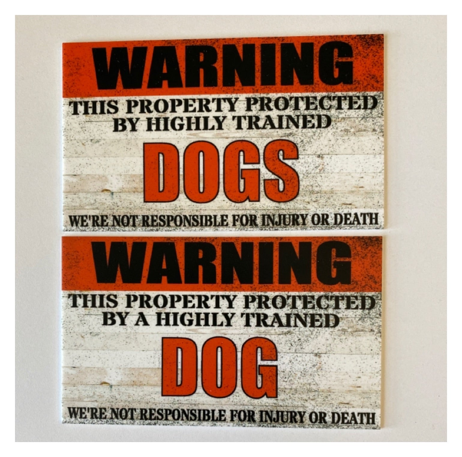 Warning Property Protected By Highly Trained Dog or Dogs Sign | The Re ...